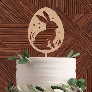 Easter Egg Cake Topper Svg Bunny Svg Rabbit Svg Easter Egg Svg Easter ...