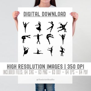 Dance SVG, PNG, DXF, Dance Silhouette, Svg Cut Files, Dance Bundle Svg ...