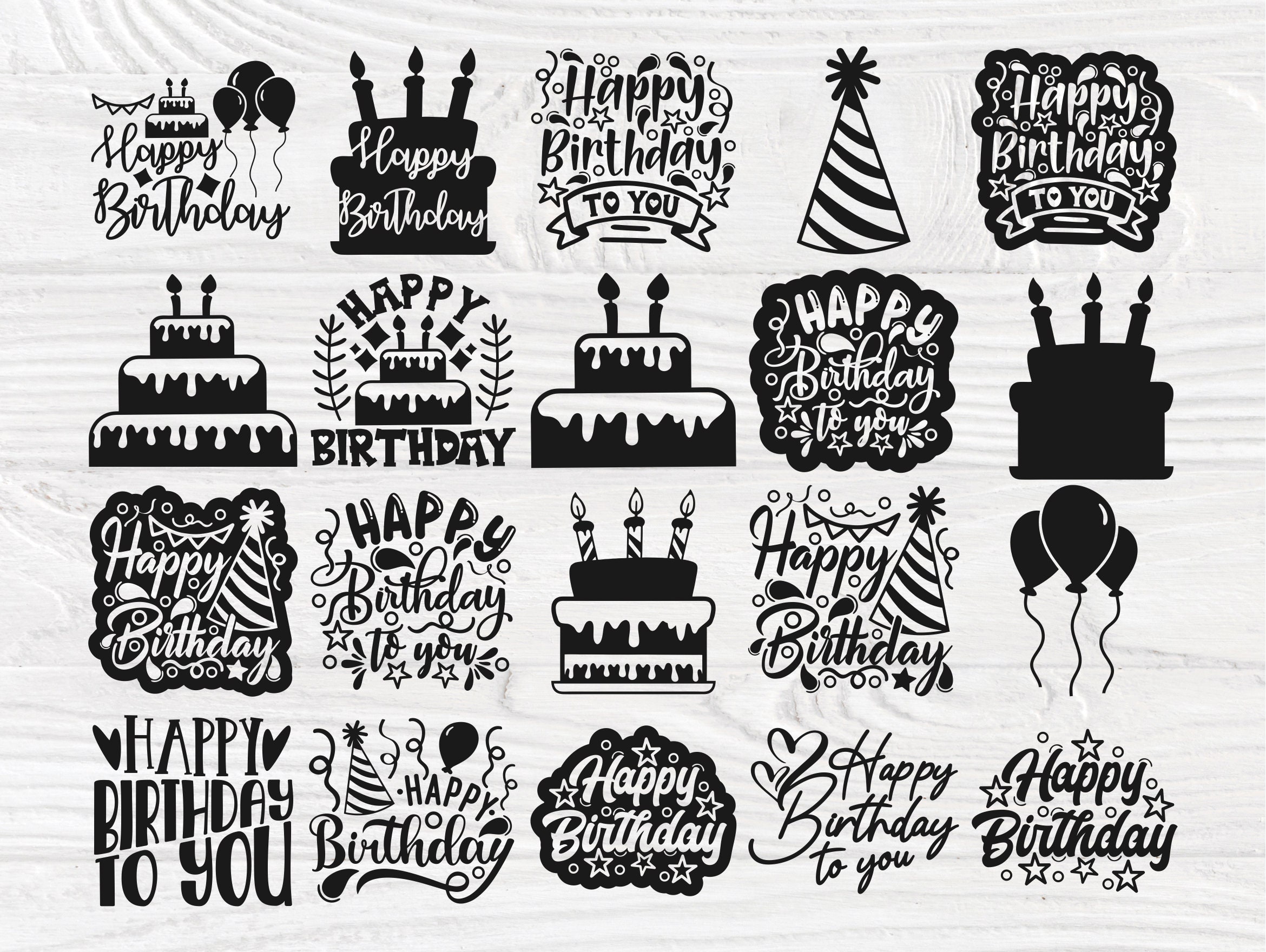 20 Free Svg Happy Birthday Cake Topper Background Free Svg Files Porn