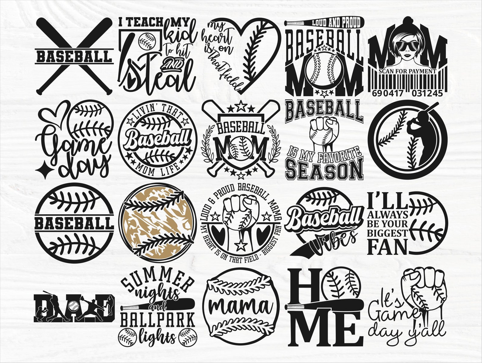 Baseball SVG Bundle Funny Baseball Signs Sport Quotes Svg - Etsy