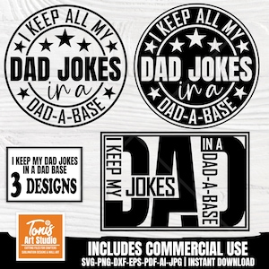 Dad Jokes in a Dad a Base Svg, Dad Jokes Svg, Funny Dad Svg, Dad Life ...