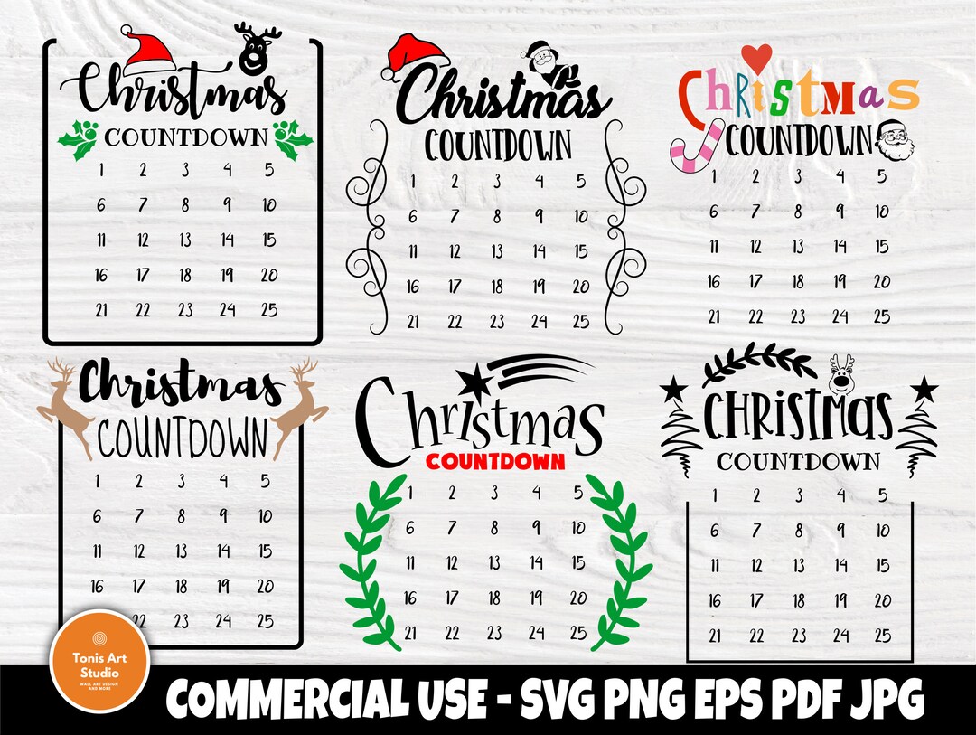Christmas Countdown SVG Christmas Svg Christmas Advent Calendar Svg ...