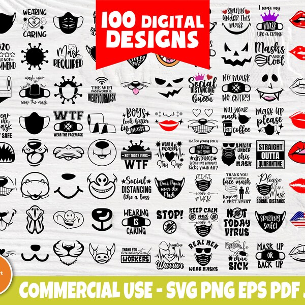 Mask Sayings Svg - Etsy
