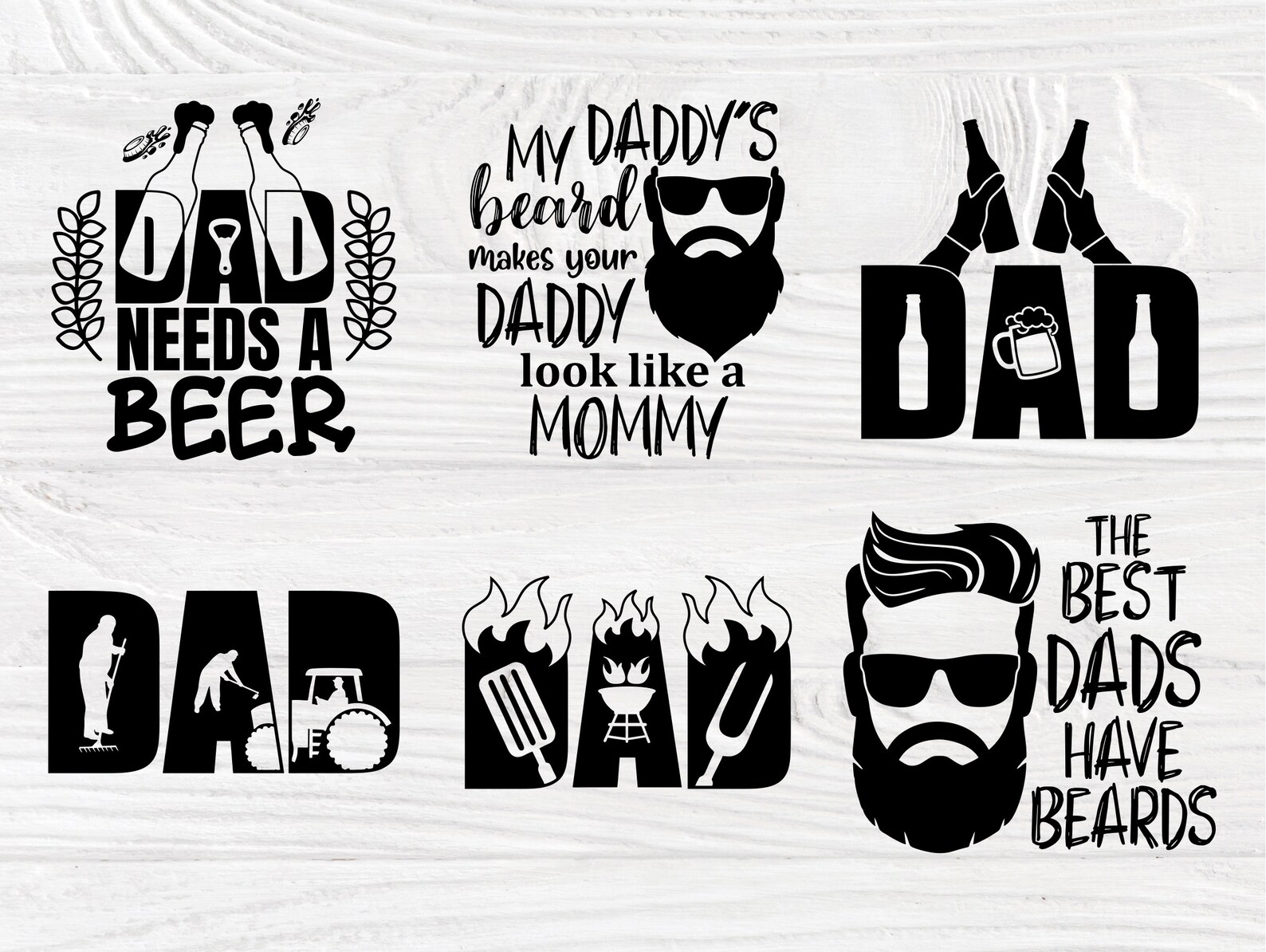 Fathers Day Svg Beard Svg Dad Signs Beer Svg - Etsy