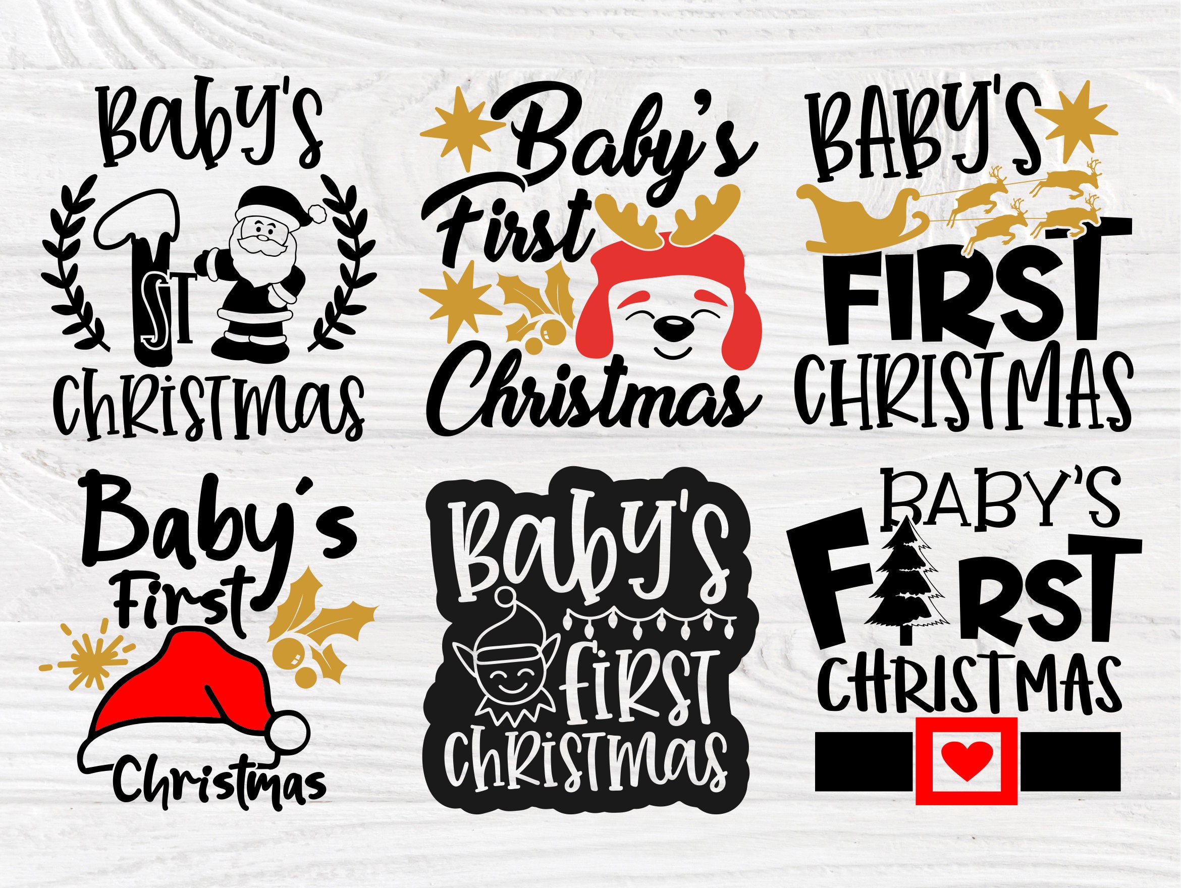 Baby's First Christmas SVG Bundle Svg Cut Files - Etsy UK