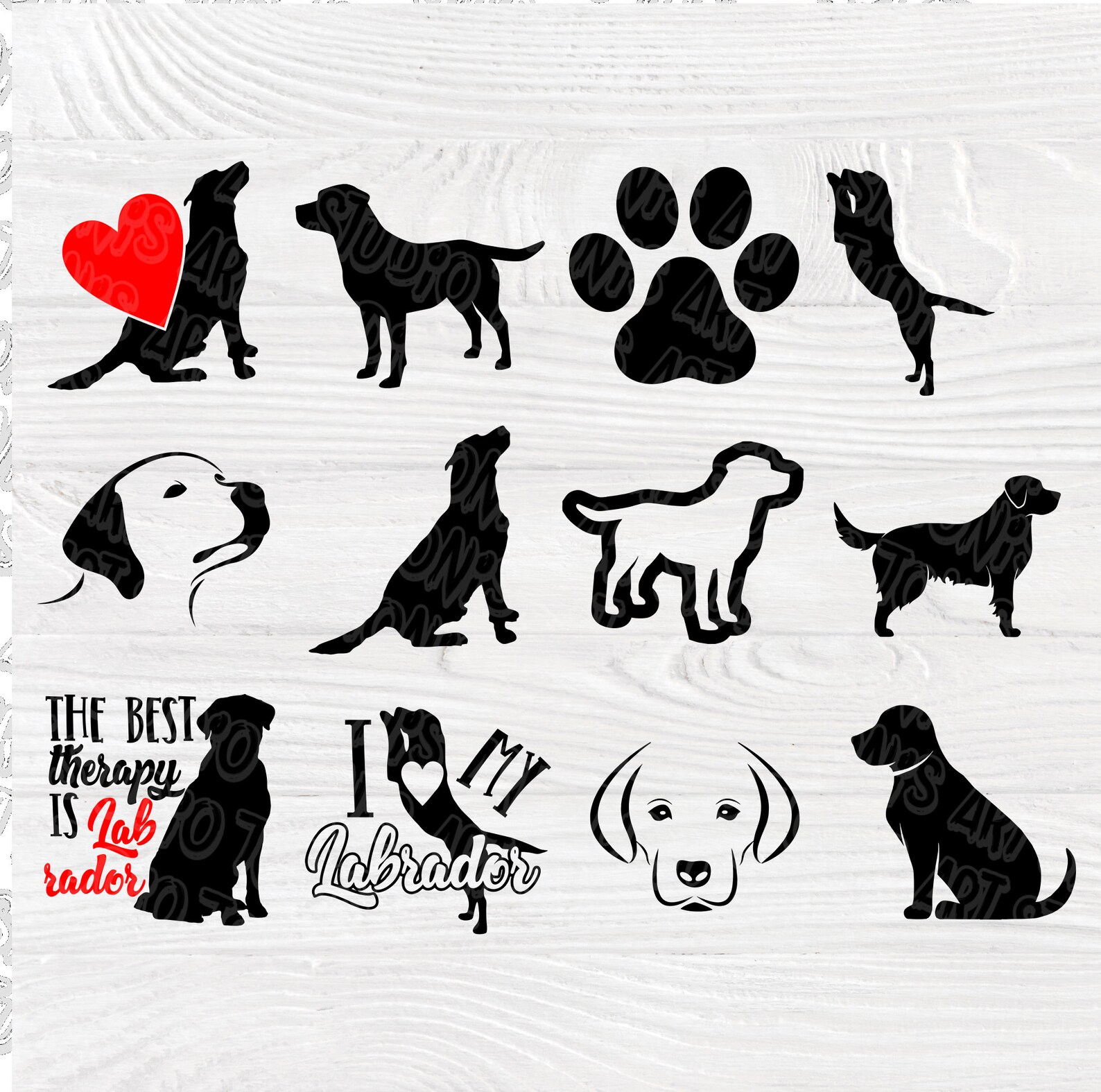 Labrador SVG Cut File Labrador Bundle Svg Labrador Sign | Etsy UK