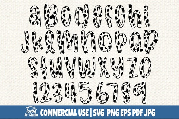 Dalmatian Font SVG 101 Dalmatian Alphabet Svg | Etsy
