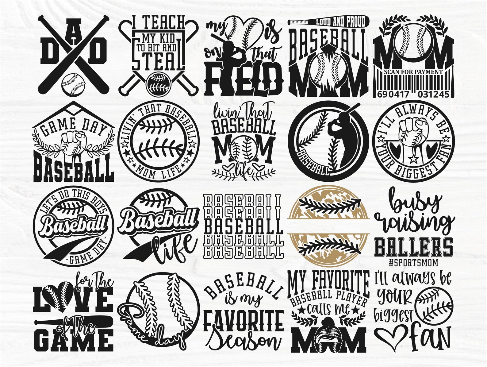 Baseball SVG Bundle Funny Baseball Signs Sport Quotes Svg - Etsy