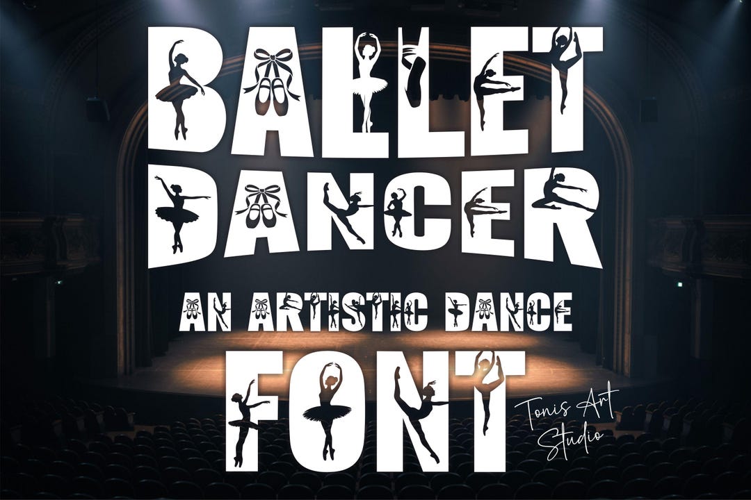 Ballet Font | Artistic Dance Alphabet | Gymnastic Girl Font | Dancer ...