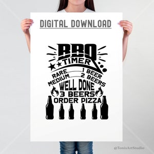 Bbq Timer SVG | Bbq Beer Timer Shirt Svg | Dad Barbeque Svg ...