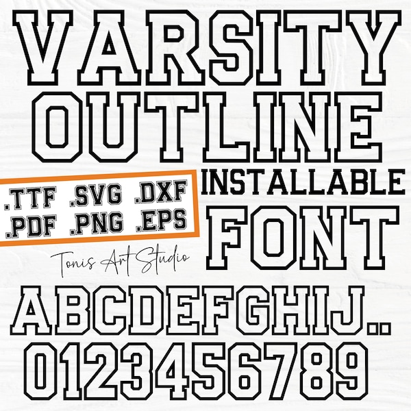Varsity Font - Etsy