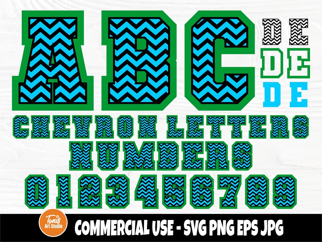 Chevron Pattern SVG, Chevron Letters Svg, Chevron Alphabet Cut Files ...