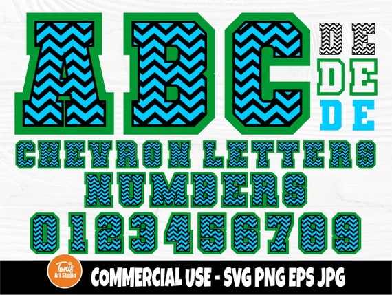 Chevron Pattern SVG Chevron Letters Svg Chevron Alphabet Cut | Etsy