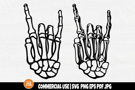 Skeleton Hands SVG Cut Files Skeleton Outline Svg Skeleton - Etsy