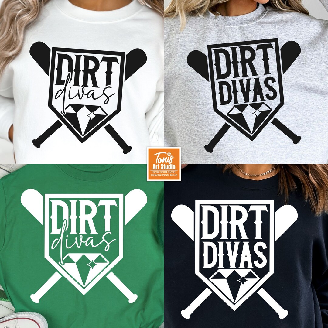 Dirt Divas SVG | Baseball Mom Svg | Baseball Bat Svg | Sports Svg ...