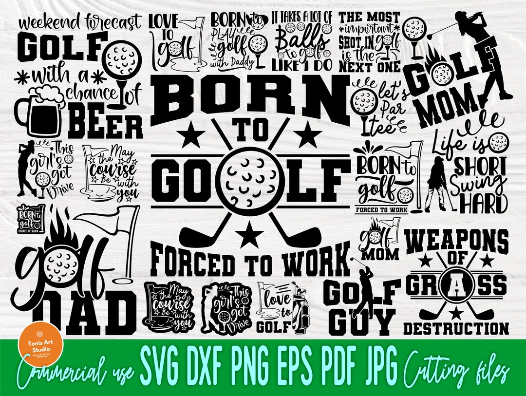Golf Bundle SVG Golfer Svg Golfing Svg Cut Files - Etsy UK