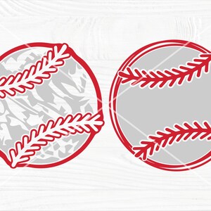 Split Baseball Ball SVG, Split Softball Svg, Grunge Monogram Svg ...
