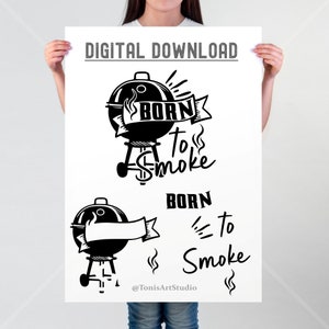 BBQ Smoker SVG: Grillmaster Shirt Designs (digital Download) - Etsy