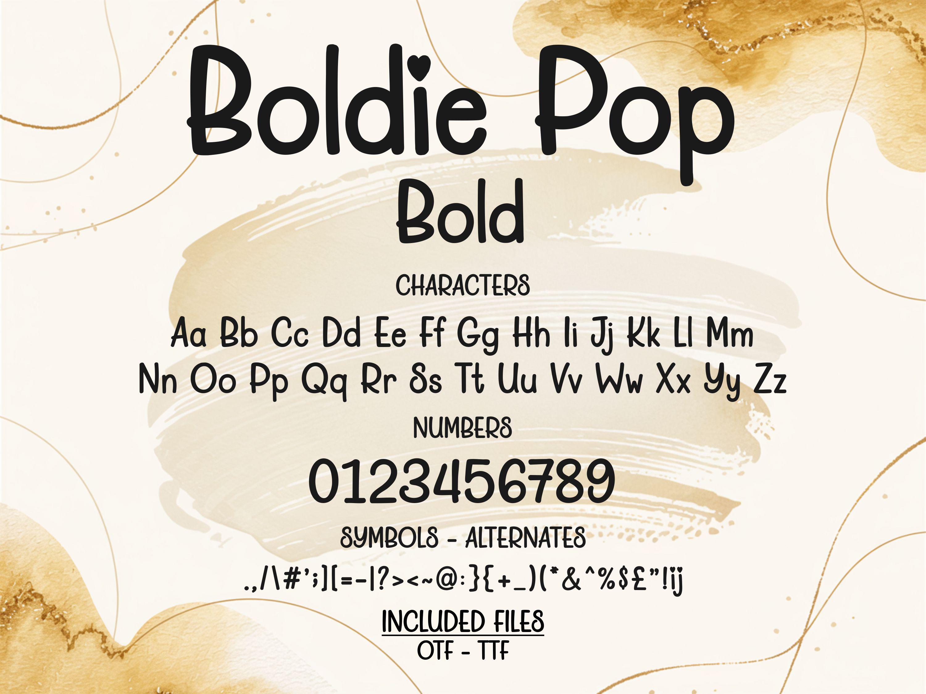 Boldie Pop Font Family | Cute Handwritten Fonts for Cricut (digital ...