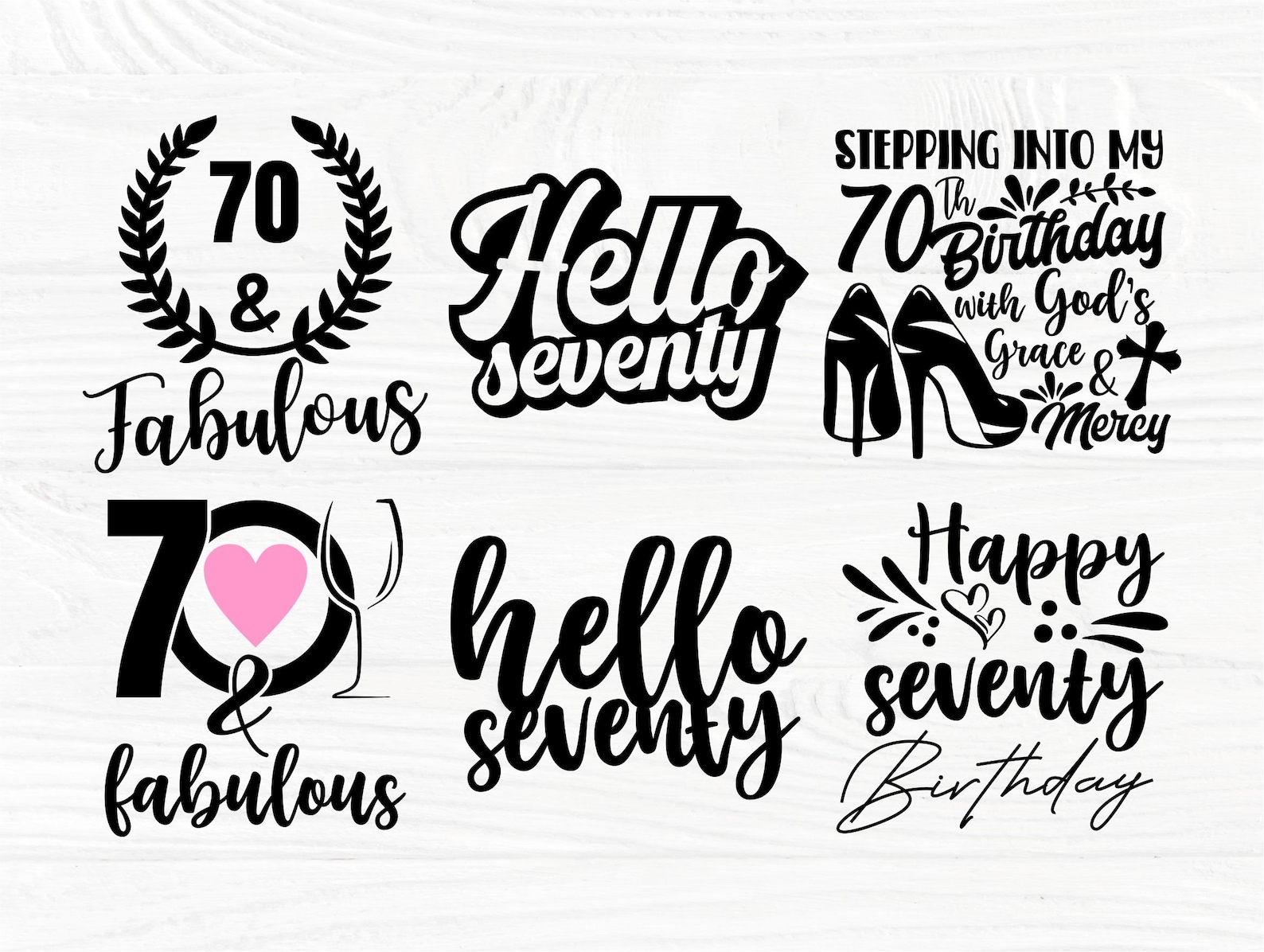 70th Birthday SVG Seventy Svg Hello 70 Svg Png - Etsy