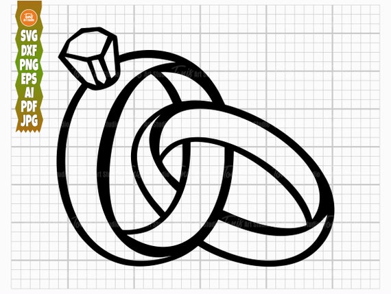 Wedding Rings Svg Png Dxf Eps Ai Digital Download - Etsy