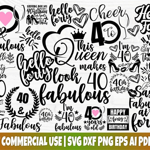 Hello 40 - Etsy