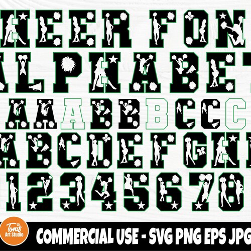 Cheer Font SVG Cheer Alphabet SVG Cut Files Letters and | Etsy UK