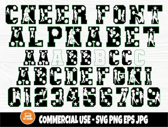 Cheer Font SVG Cheer Alphabet SVG Cut Files Letters and - Etsy