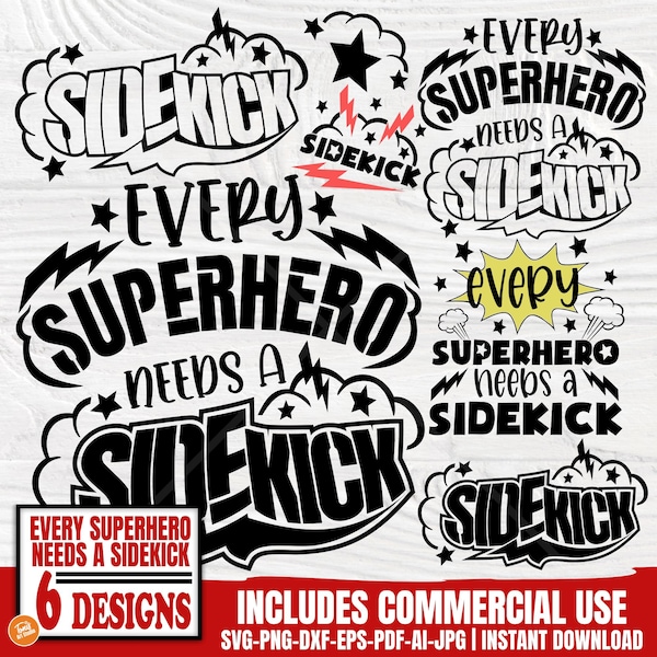 Superhero Sidekick - Etsy