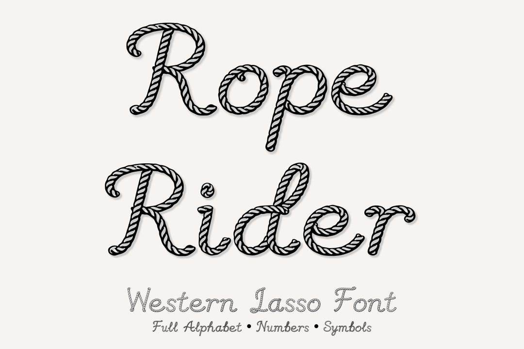 Rope Rider Font – Western Lasso Letters SVG, Cricut & Procreate - Etsy UK