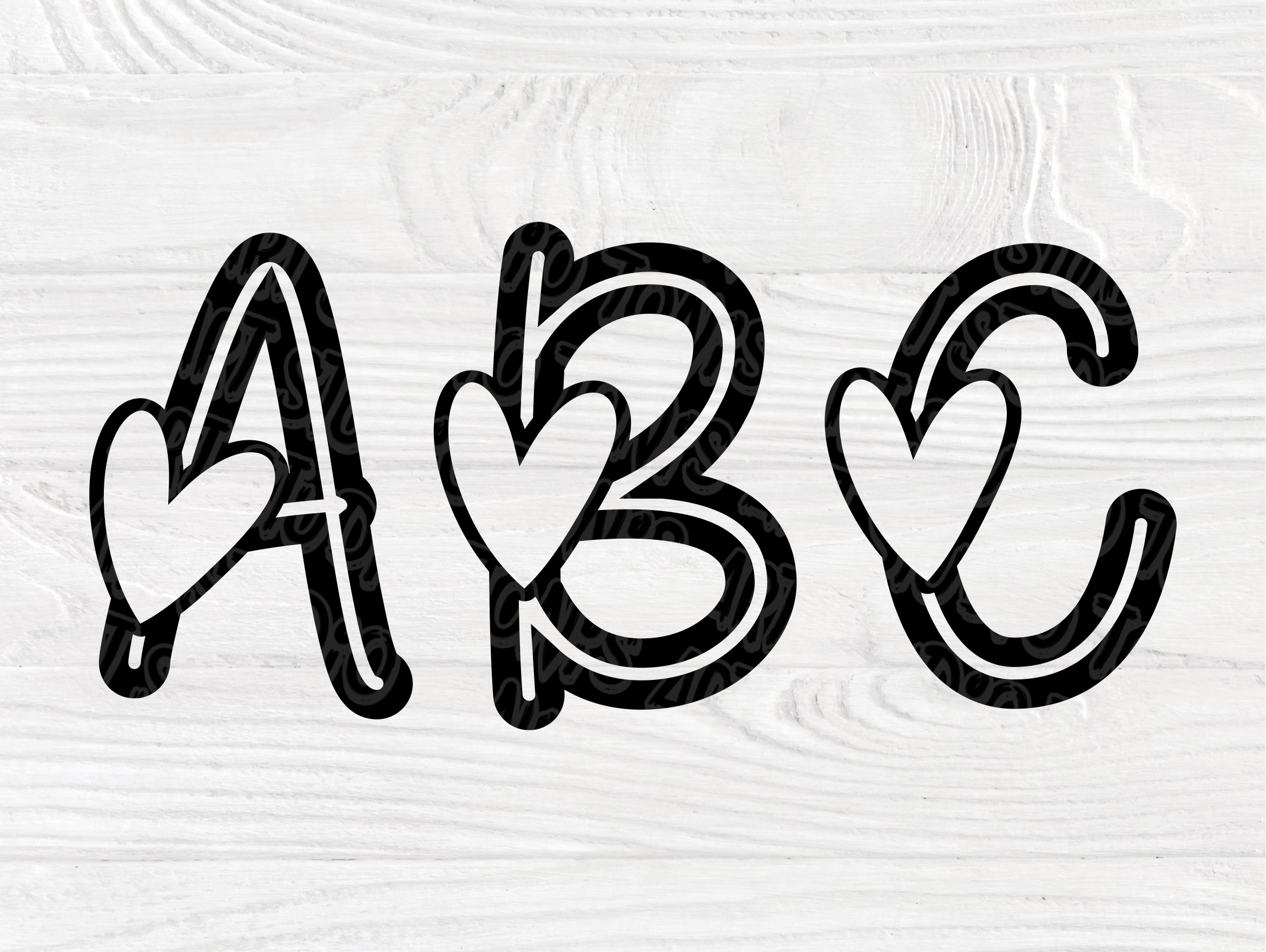 Valentine Font Svg Heart Alphabet Cut File Love Svg Etsy