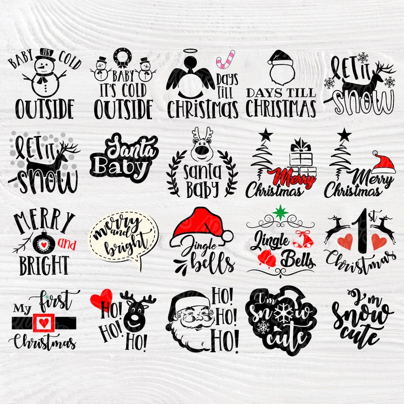 Christmas SVG Bundle: Holiday Cut Files for Cricut & Silhouette - Etsy ...