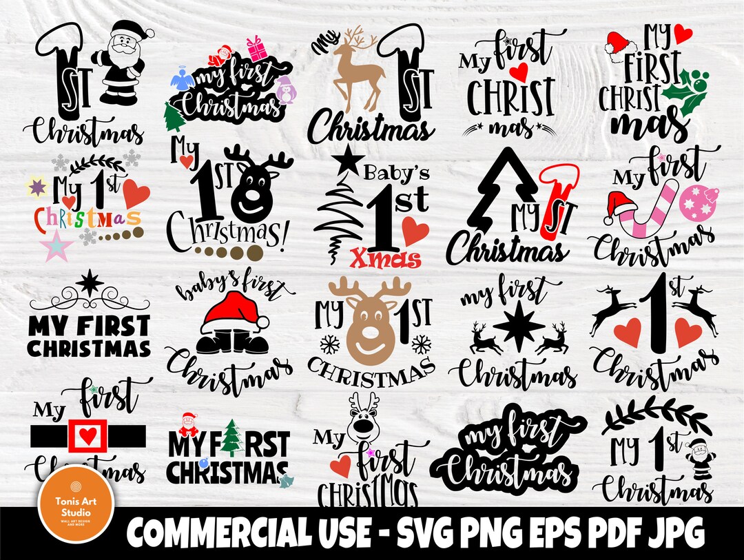 My First Christmas SVG | Svg Bundle | My 1st Christmas | Christmas Svg ...