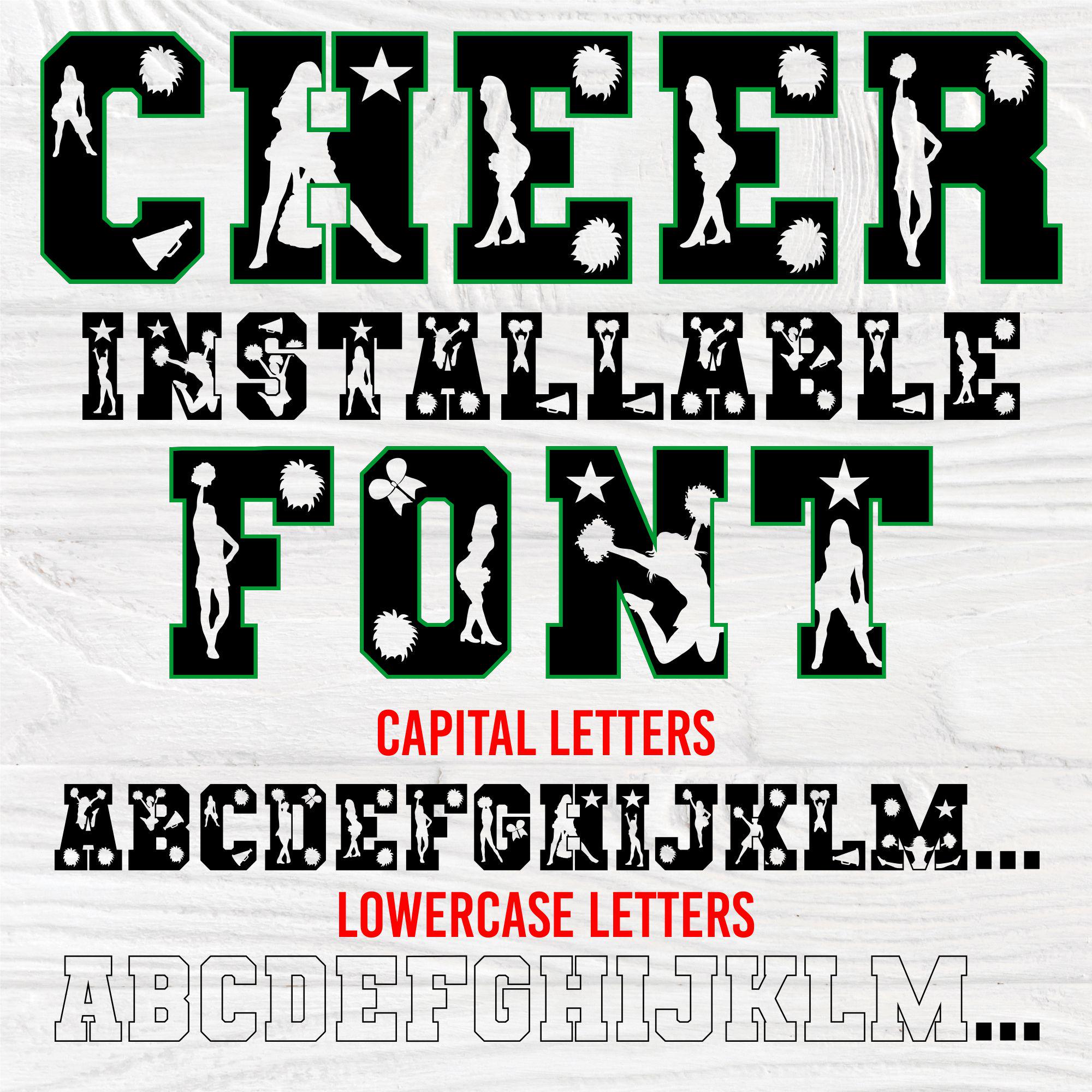 Cheer Varsity Font: SVG, OTF, TTF (cheerleading Graphics) - Etsy