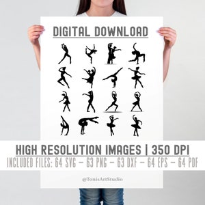 Dance SVG, PNG, DXF, Dance Silhouette, Svg Cut Files, Dance Bundle Svg ...
