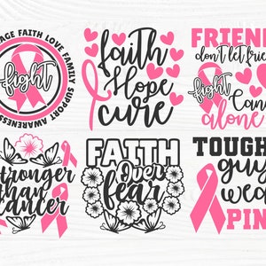 Breast Cancer SVG Bundle, Ribbon Svg, Survivor Svg - Etsy
