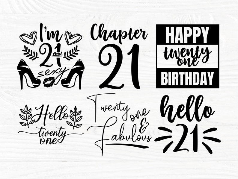 21st Birthday SVG Twenty One Svg Hello 21 Svg | Etsy UK