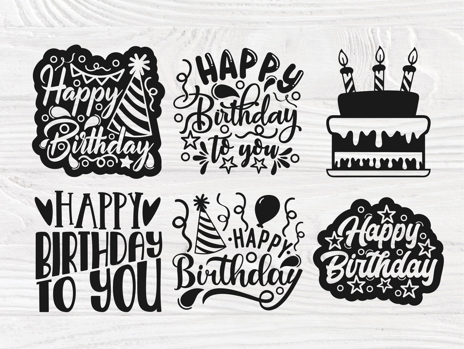 20 Happy Birthday SVG Files for Cricut Silhouette - Etsy UK