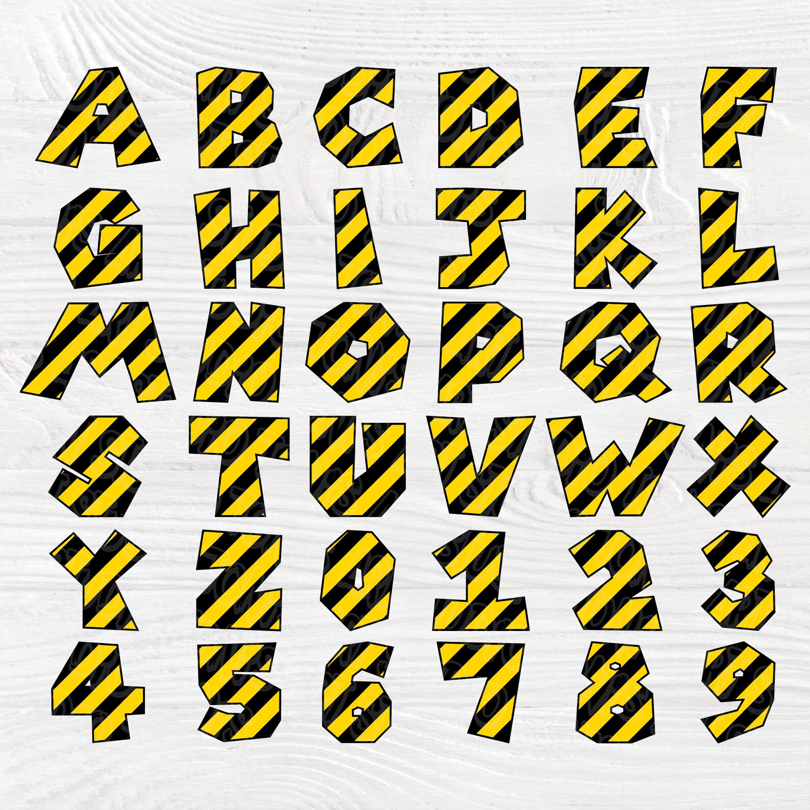 Construction Font SVG Under Construction Svg Construction - Etsy