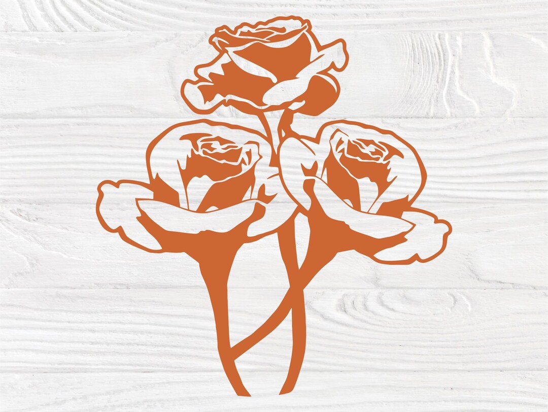 Roses SVG Cut File, Flowers Svg, Floral Vector Svg - Etsy