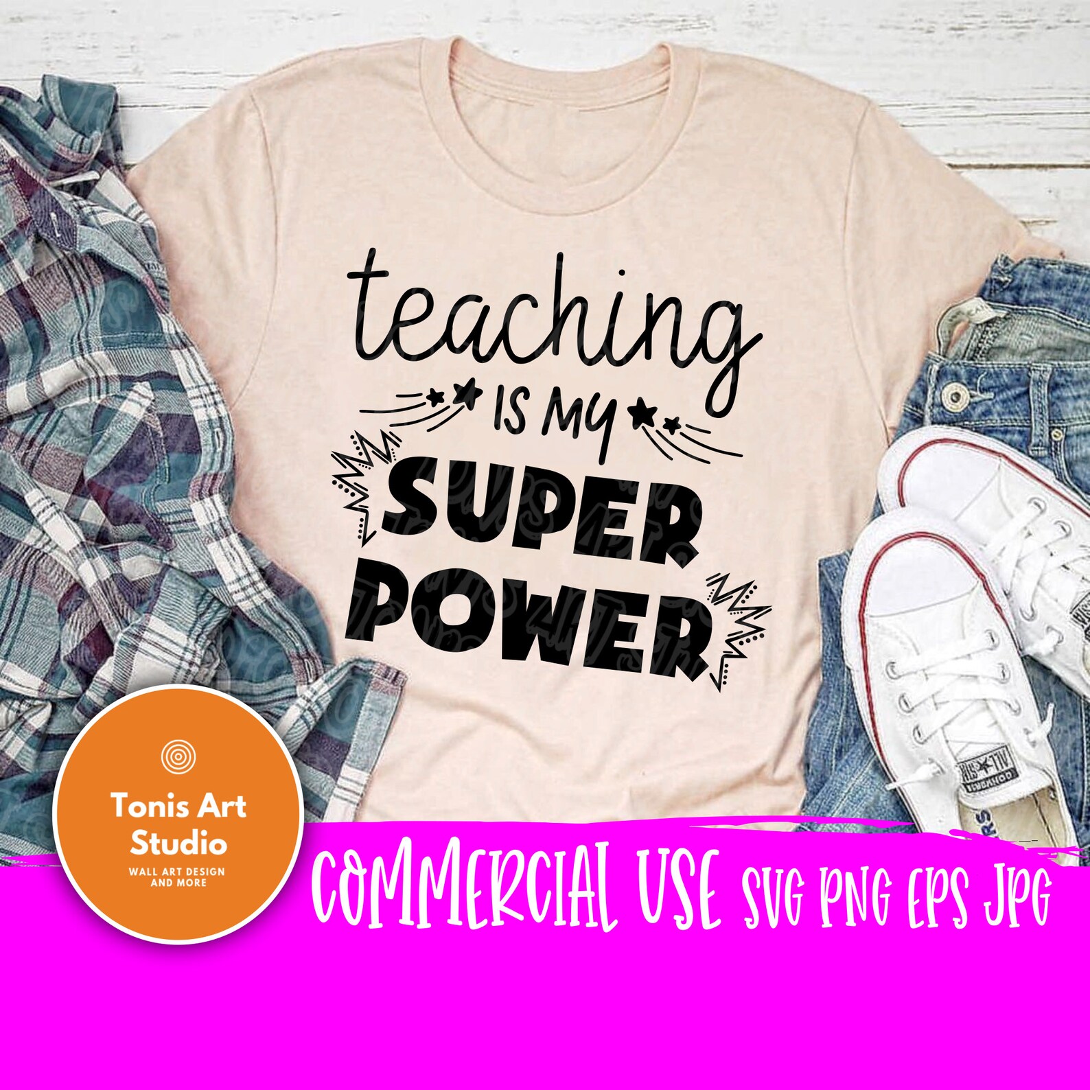 Teaching Is My Super Power Svg Eps Png Pdf Jpg Cut Files | Etsy