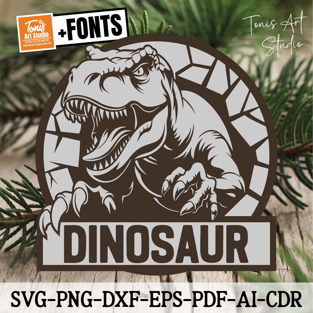 T Rex Dinosaur Svg, T Rex Name Sign Svg, Trex Laser Cut File, Jurassic ...