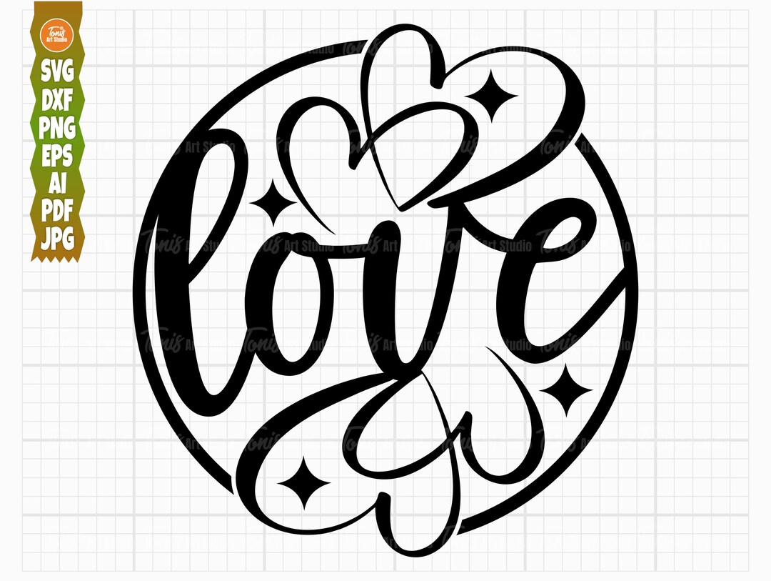 Love Word SVG PNG DXF, Wedding Sign Svg, Love Svg, Heart Clipart - Etsy ...