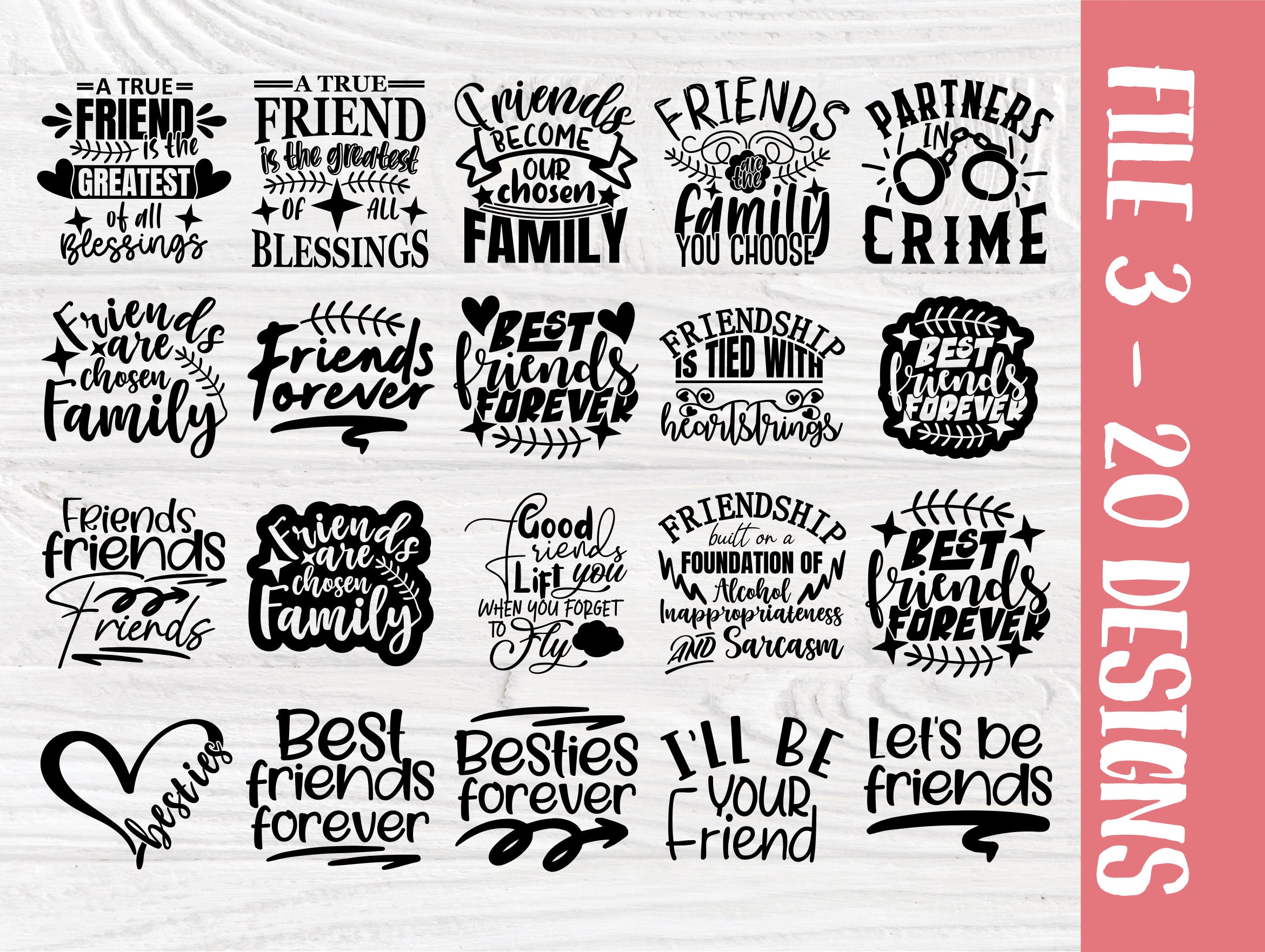 Friends SVG Bundle Best Friends Signs Friendship - Etsy UK