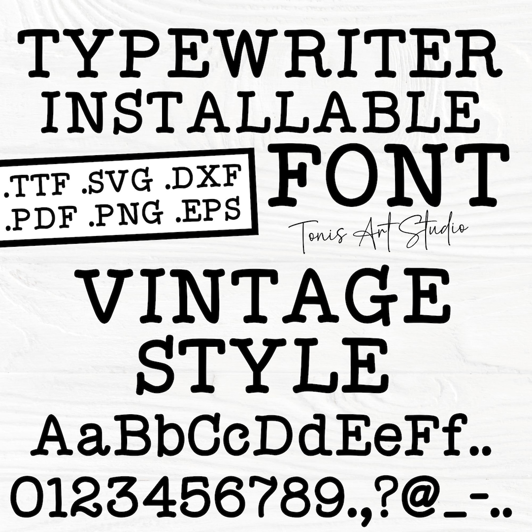 Typewriter Font Svg, Vintage Font Alphabet, Retro Typewriter Letters ...