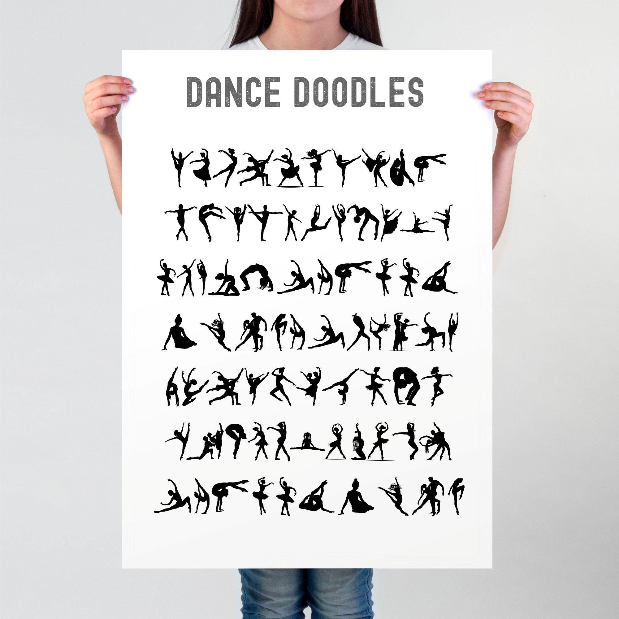 Dance Font Svg, Dance Svg, Otf, Ttf, Dance Doodles Font, Dancing ...