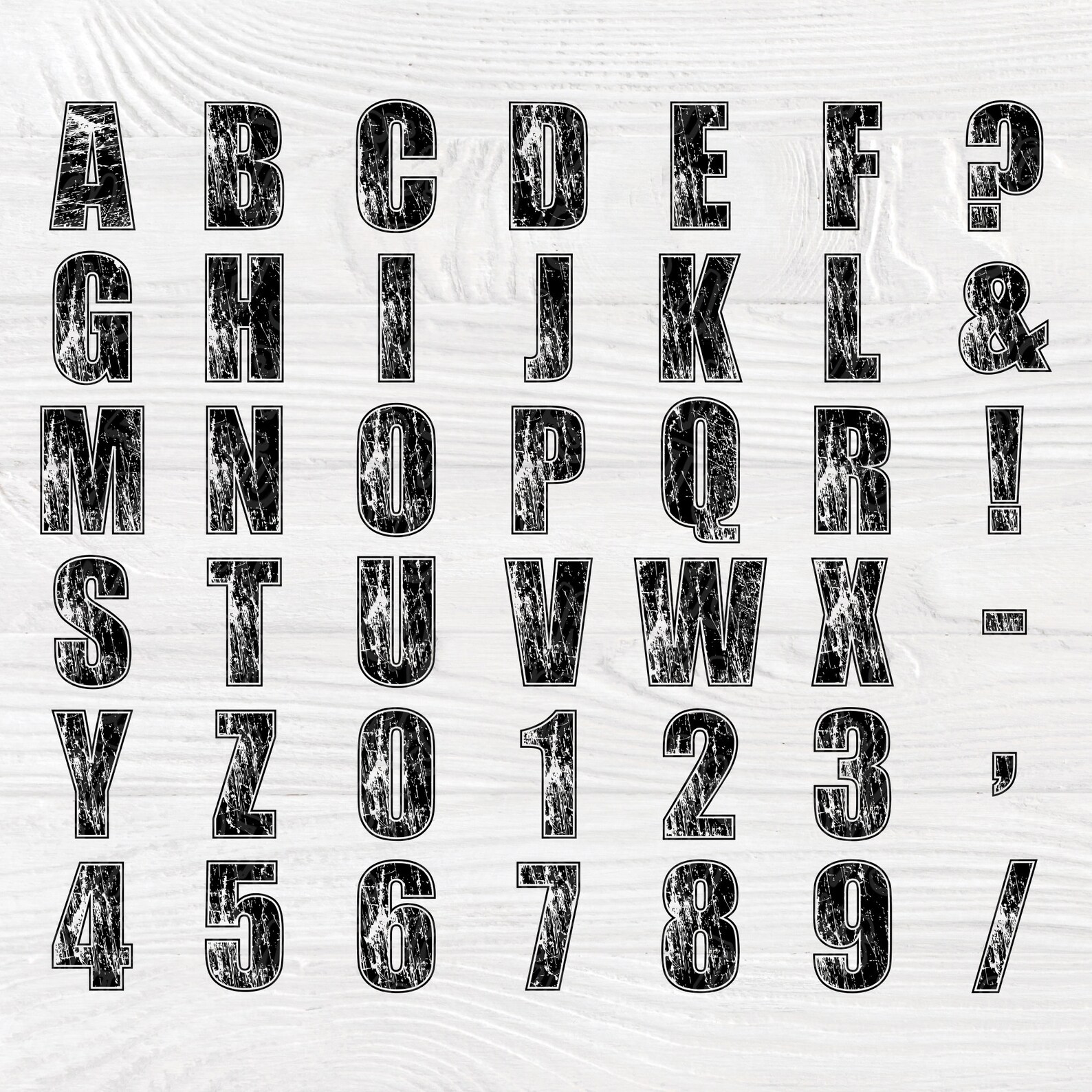 Distressed Font SVG Grunge Alphabet Svg Distressed | Etsy UK