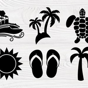 Summer Clipart, Beach Svg, Sunglasses, Palm Tree - Etsy