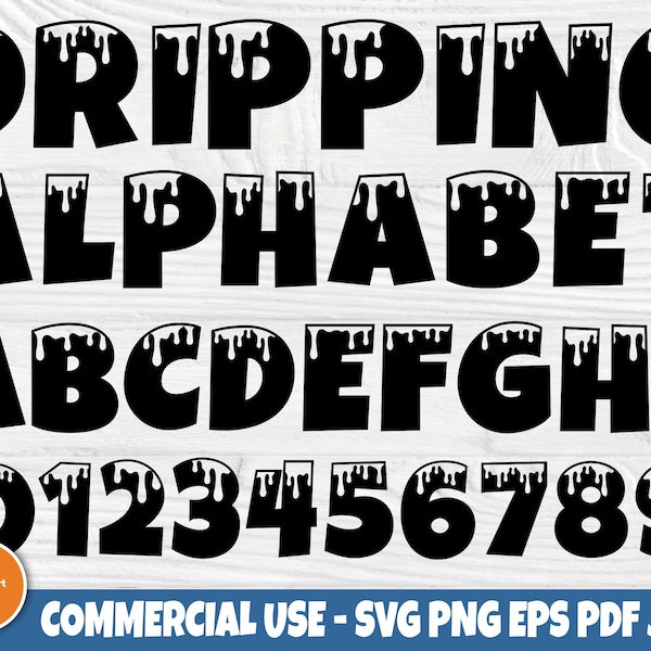 Dripping Letters - Etsy