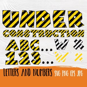 Construction Font SVG Under Construction Svg Construction Alphabet ...